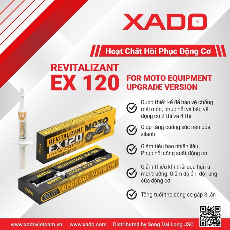 Hoạt chất điều tiết phục hồi động cơ XADO Revitalizant EX120 Moto - Xado